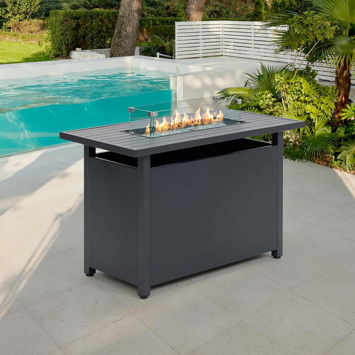 HD Aluminium Firepit Table, Grey | Home Detail
