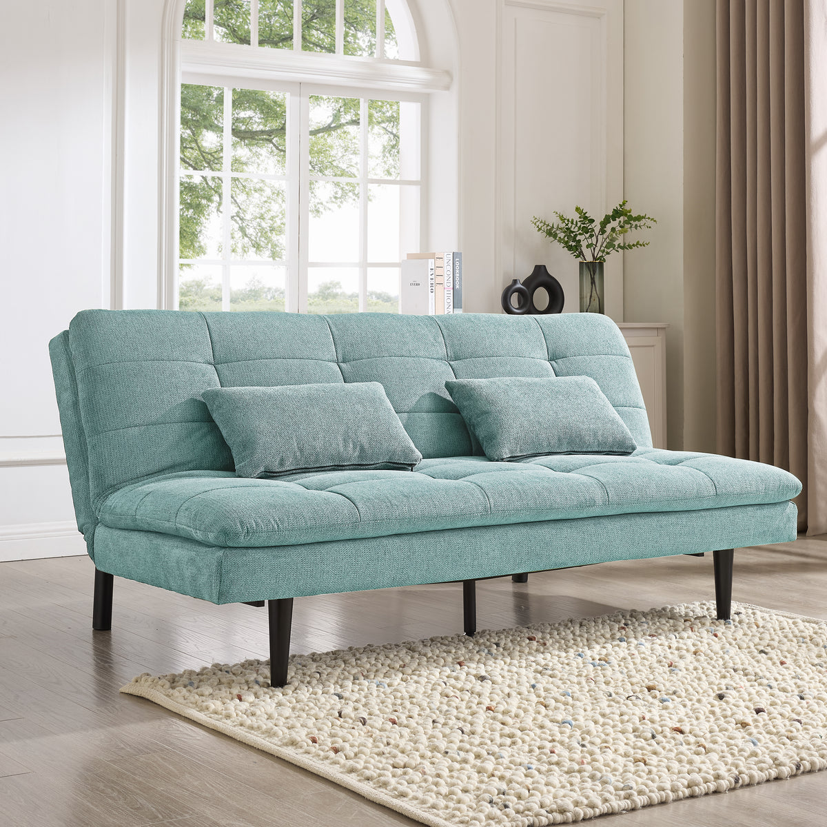 Warwick Sofa Bed Teal Linen Fabric Home Detail UK Warwick Sofa Bed Teal Linen Fabric Home Detail UK
